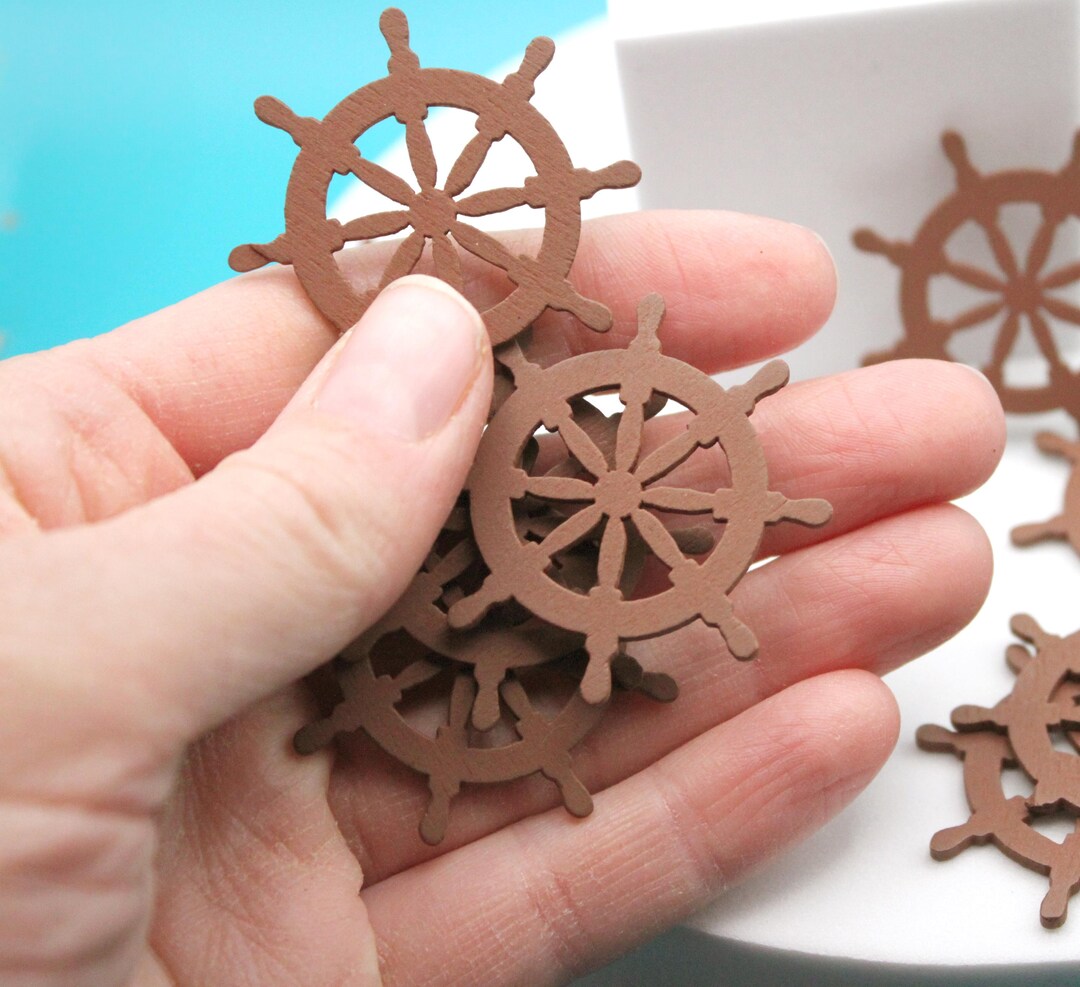 Wood Pirate Ship Wheel 10 Pk Realistic Miniature Wheels for 1:24 Scale ...