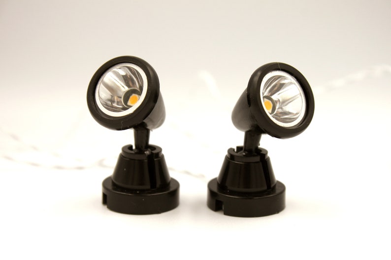 Spotlights Set of 2 Micro Miniature Battery Powered for Holiday Village ...