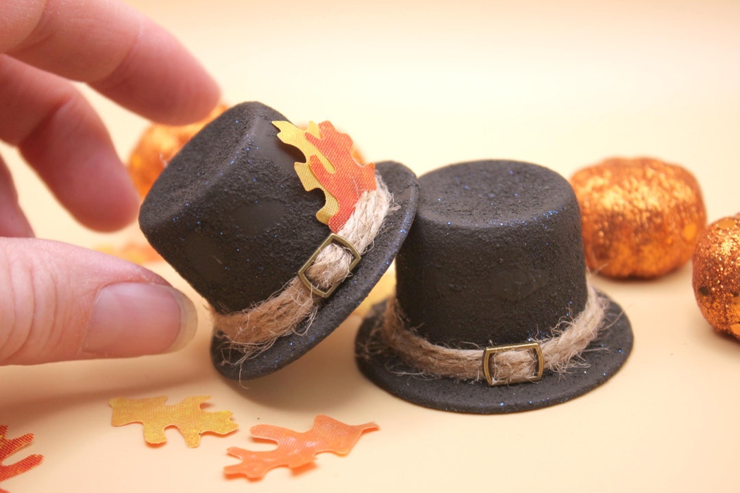 Pilgrim Hat 1:6 Scale, Thanksgiving Doll or Autumn Seasonal Accessories ...