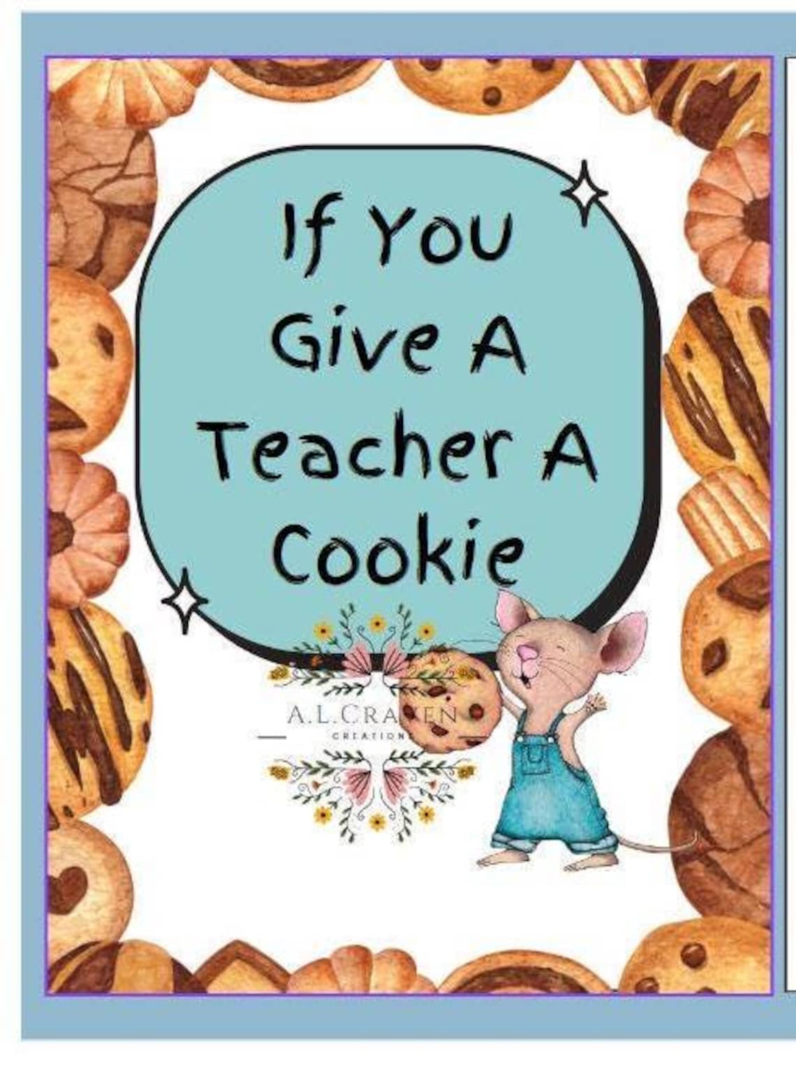Teacher Appreciation Gift: "if You Give a Teacher a Cookie" Book ...