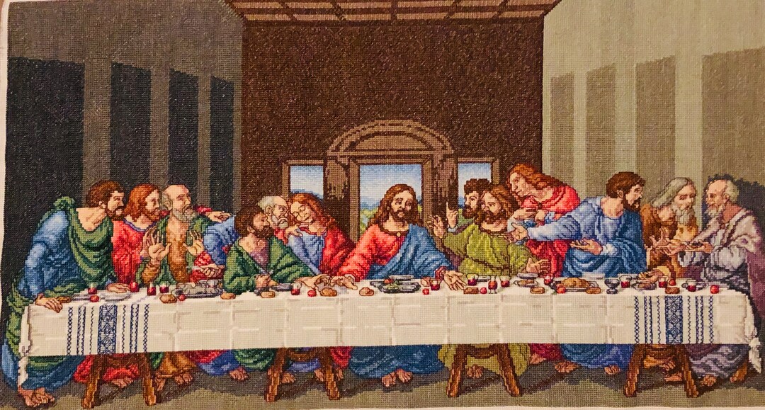 The Lords Supper Cross Stitch - Etsy