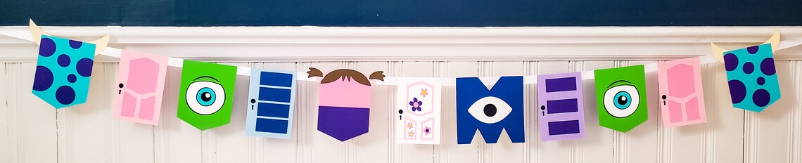 Monsters Inc. Birthday Banner: Handmade Party Garland - Etsy