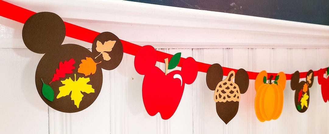 Mickey Mouse Autumn Garland - Disney Fall Banner - Etsy