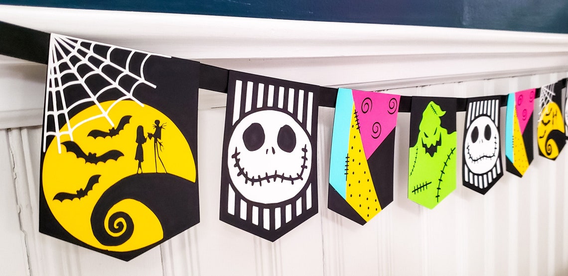 Nightmare Before Christmas Banner: Handmade Halloween Garland - Etsy