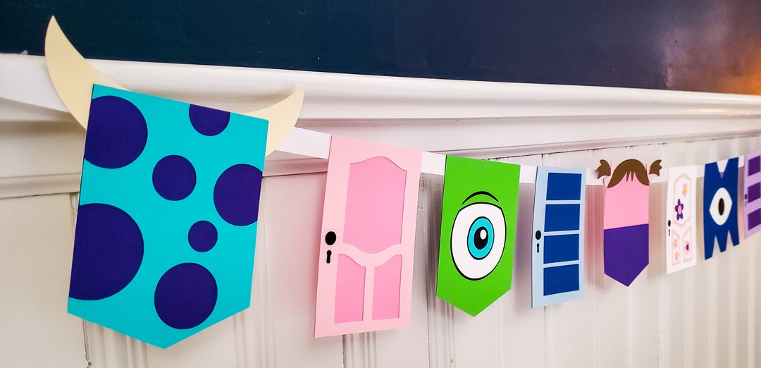 Monsters Inc. Birthday Banner: Handmade Party Garland - Etsy