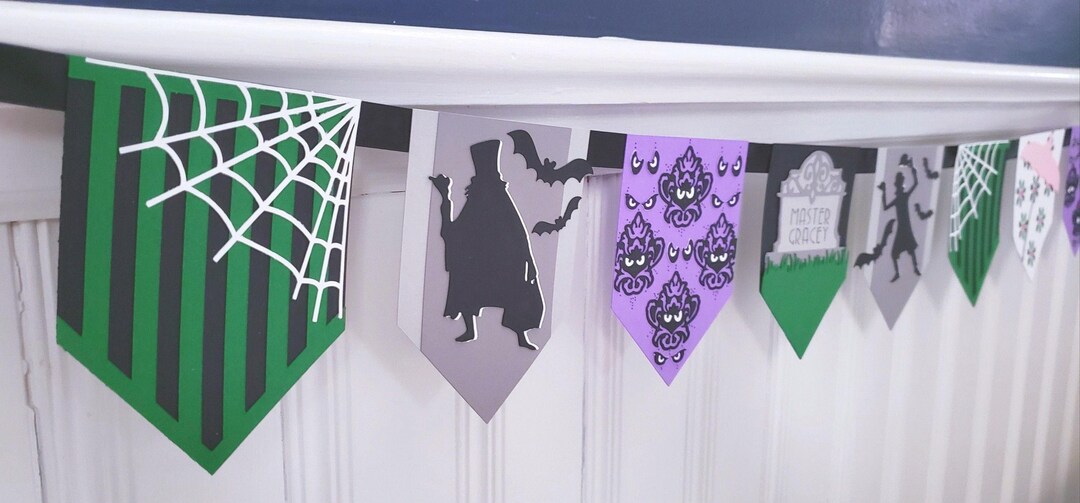 Haunted Mansion Inspired Banner: Handmade Cardstock Garland - Etsy