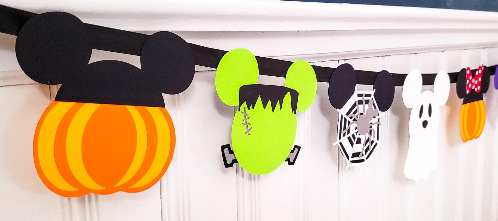 Disney Halloween Banner Disney Halloween Garland Mickey | Etsy