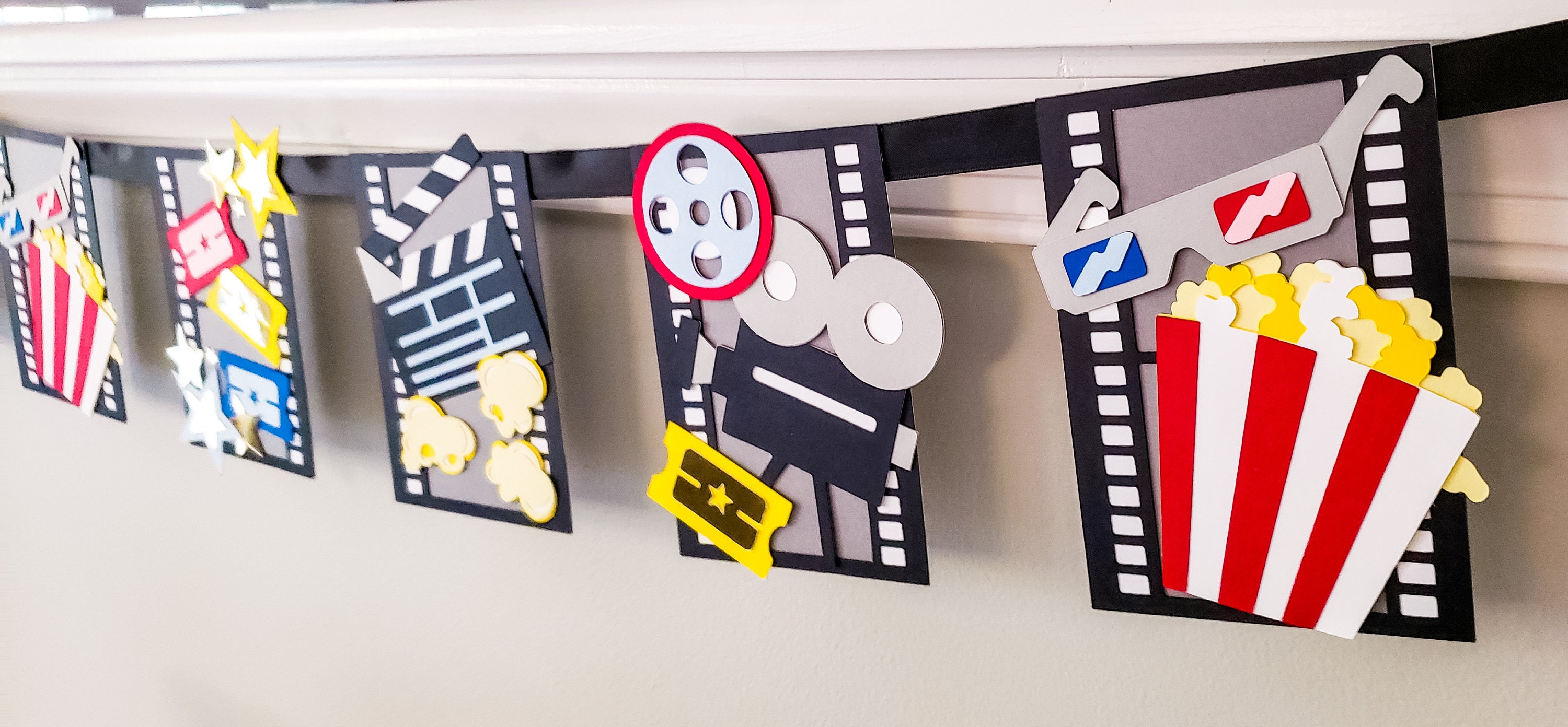 Movie Banner Movie Night Banner Movie Garland Movie - Etsy