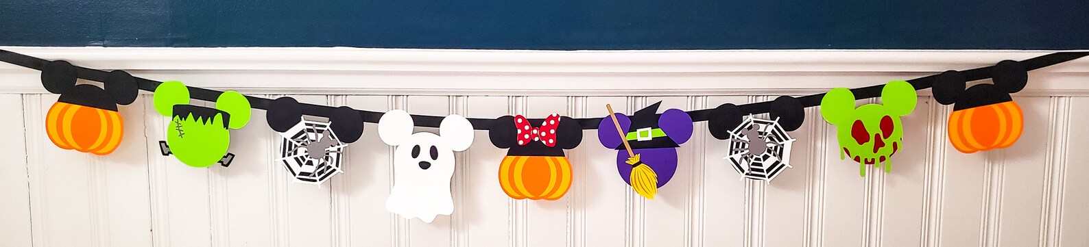 Disney Halloween Banner Disney Halloween Garland Mickey | Etsy