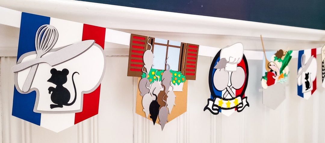 Ratatouille Birthday Party Banner: Handmade Cardstock Decorations - Etsy