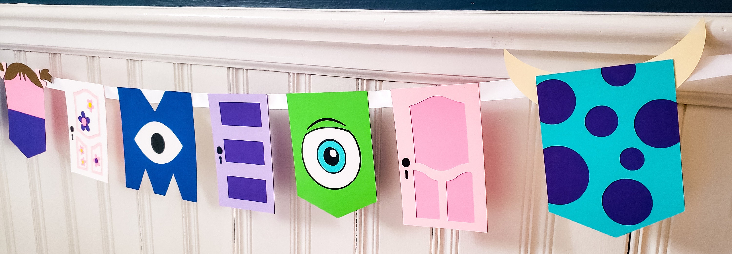 Monsters Inc. Birthday Banner: Handmade Party Garland - Etsy