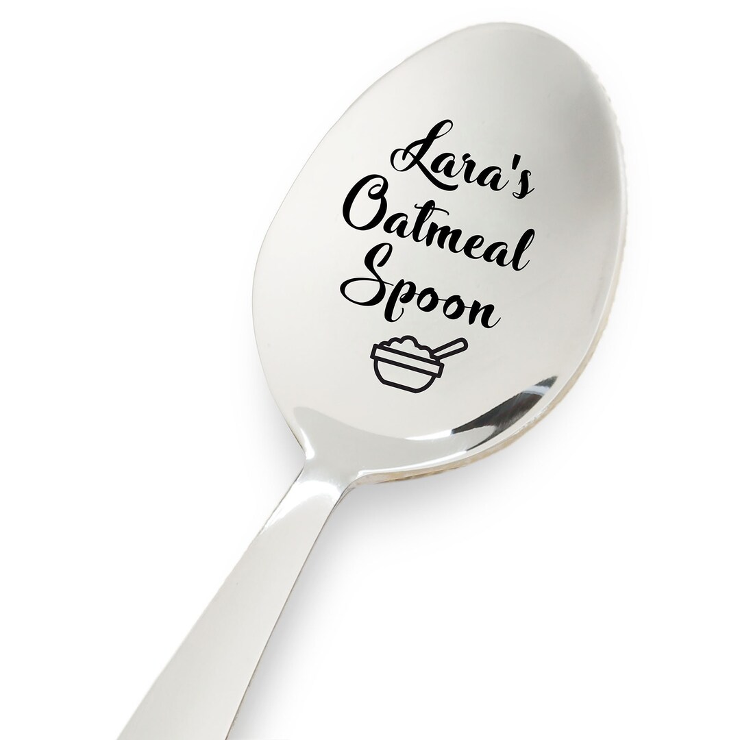 My Oatmeal Spoon Engraved Oatmeal Spoon Oatmeal Spoon Custom Spoon Oats ...