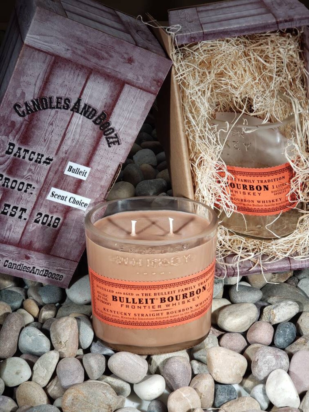Bulleit Bourbon Whiskey Candle - Etsy