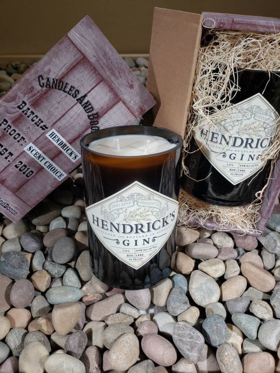 Hendrick's Gin Candle/large 1 Liter Bottle - Etsy
