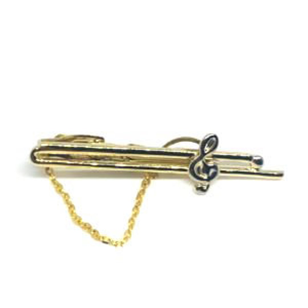 Gold and Silver Music Note Tie Pin - Etsy UK
