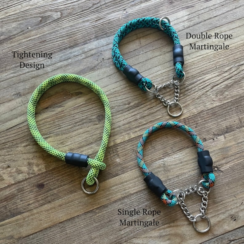BLUE Climbing Rope Dog Collars Handmade From Real Climbing - Etsy