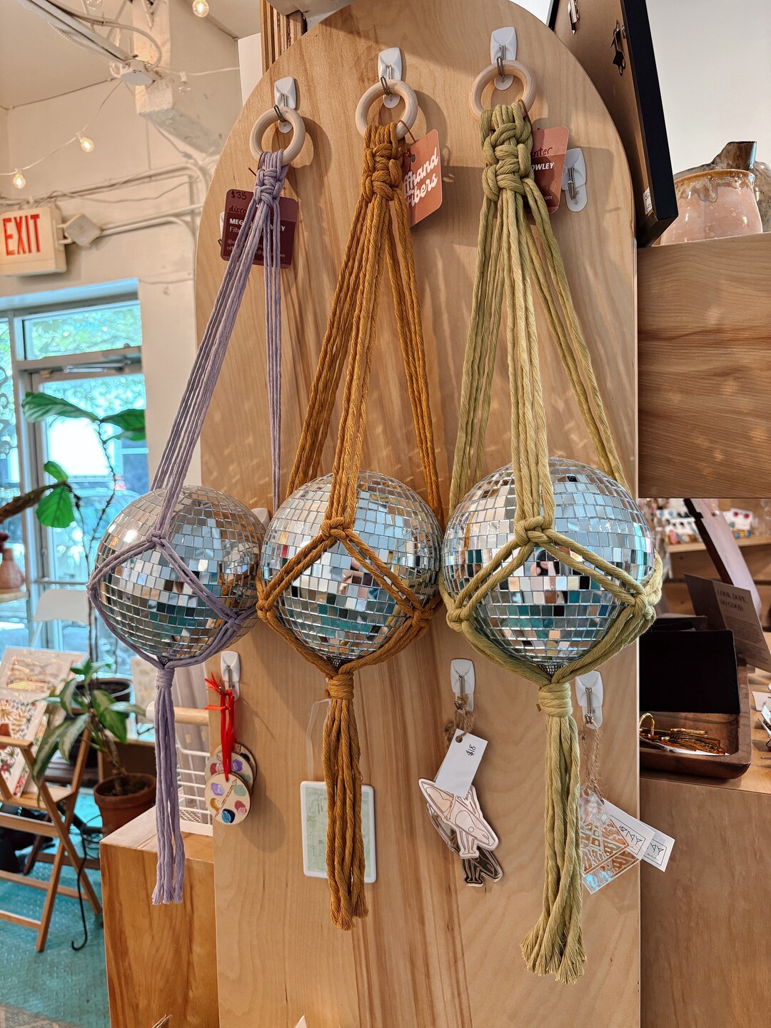 Disco Ball Hanger | Retro Home Decor | Mirrorball | Boho Day Gift Ideas ...