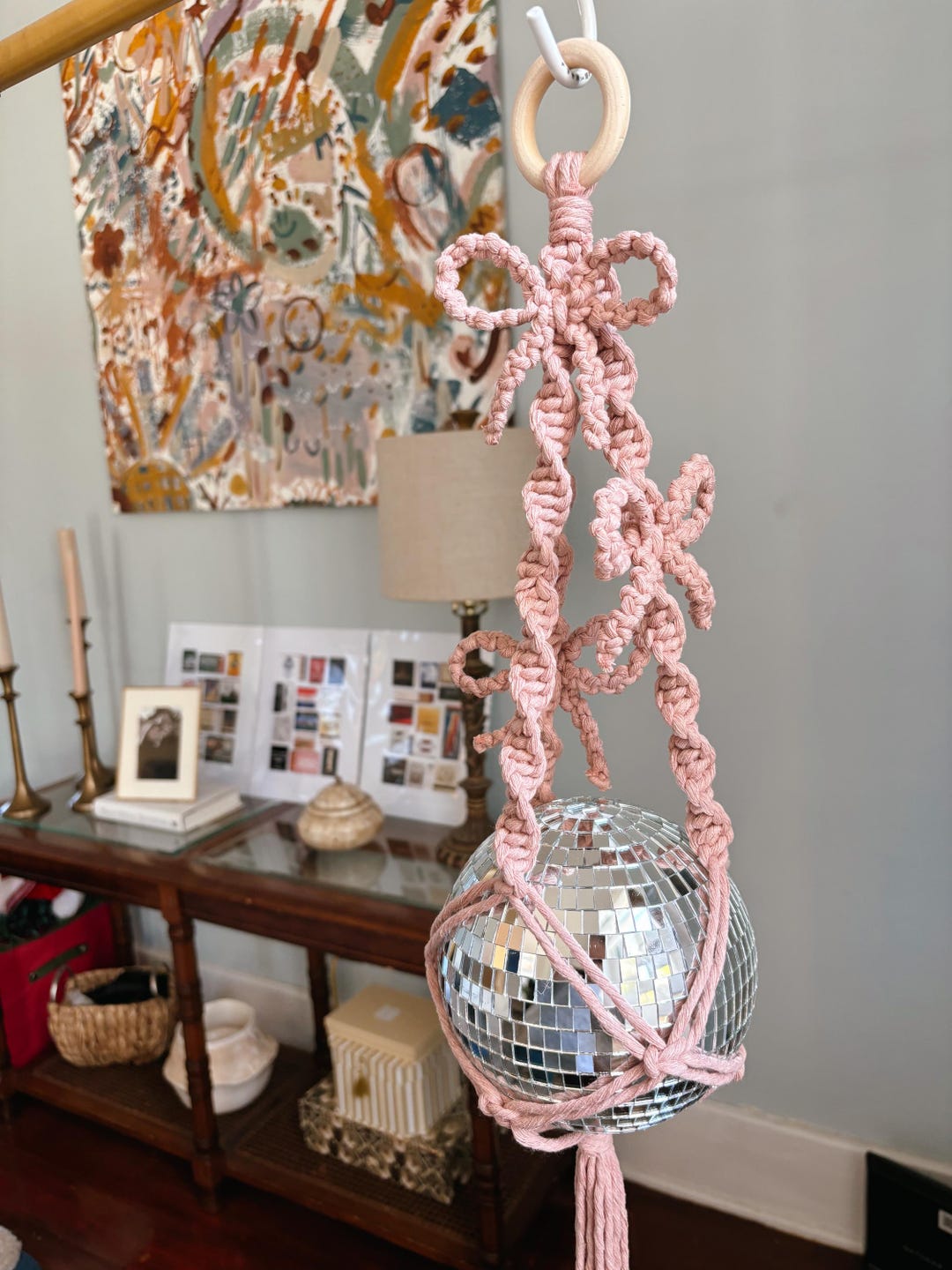 The Multi Bow Plant Hanger, Disco Ball Hanger | Girly Decor | Nursery ...