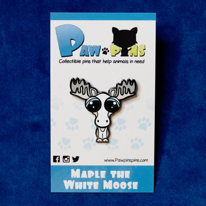 Cute Moose Enamel Pin, Moose Pin Gift, Hard Enamel Animal Pin, Animal ...
