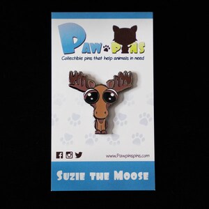 Cute Moose Enamel Pin, Moose Pin Gift, Hard Enamel Animal Pin, Animal ...