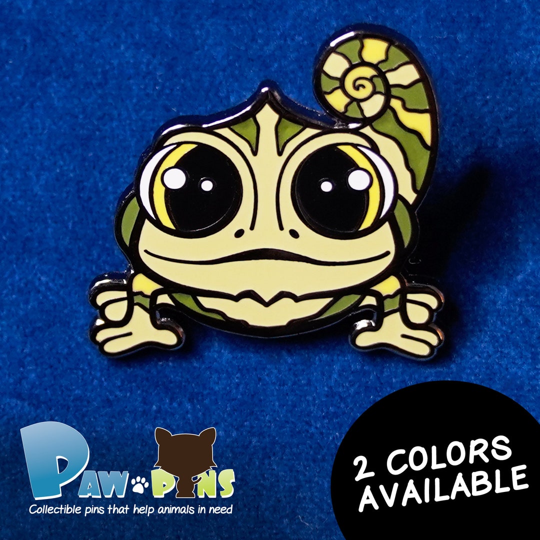Cute Chameleon Enamel Pin, Chameleon Pin Gift, Hard Enamel Animal Pin ...