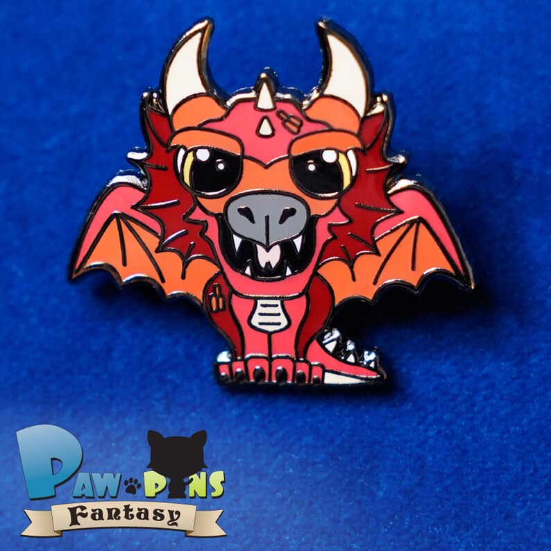 Cute Dragon Enamel Pin Dragon Pin Gift Cute Fantasy Enamel - Etsy