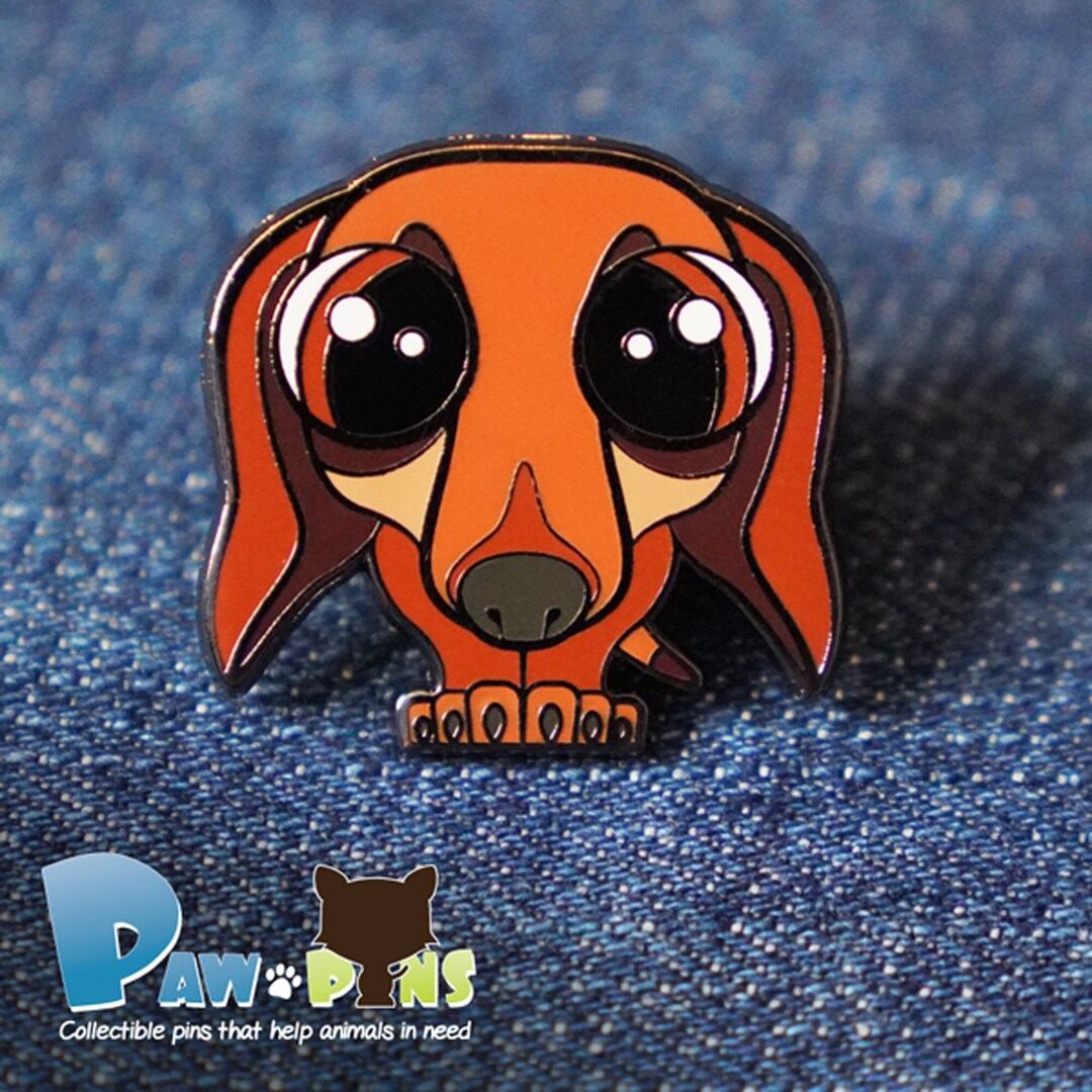 Cute Dachshund Enamel Pin, Dachshund Pin Gift, Hard Enamel Animal Pin ...