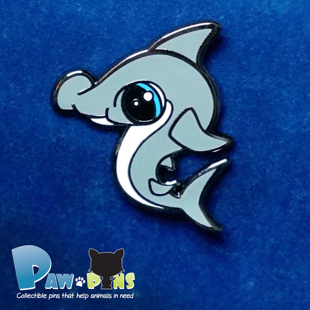 Cute Hammerhead Shark Enamel Pin, Hammerhead Shark Pin Gift, Hard ...