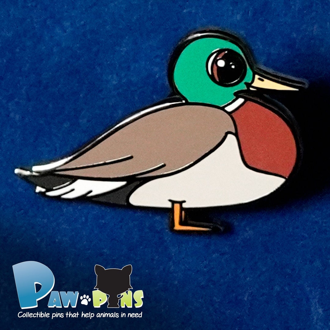 Cute Duck Enamel Pin, Duck Pin Gift, Cute Bird Enamel Pin, Hard Enamel ...