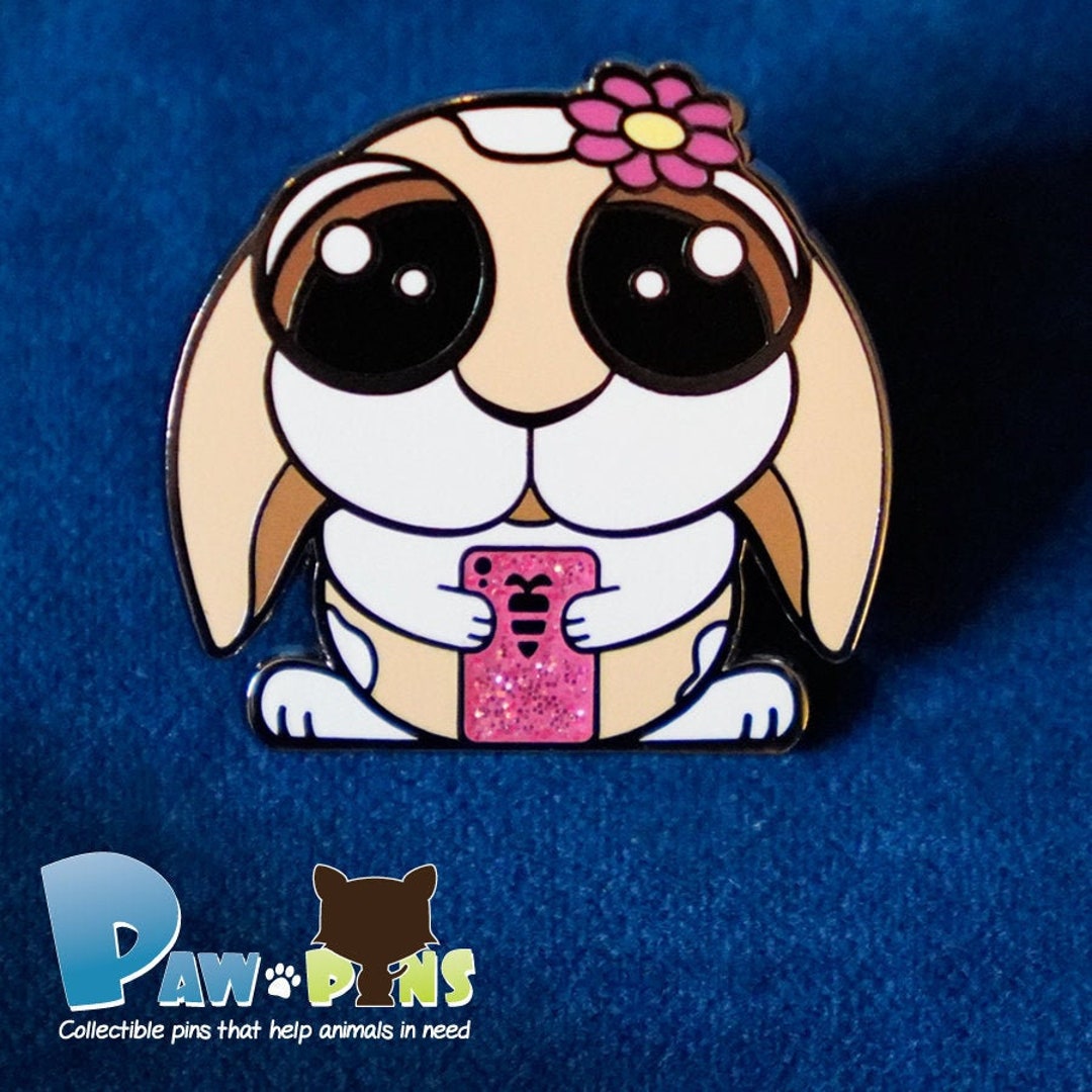 Cute Bunny Enamel Pin, Bunny Pin Gift, Hard Enamel Animal Pin, Animal ...