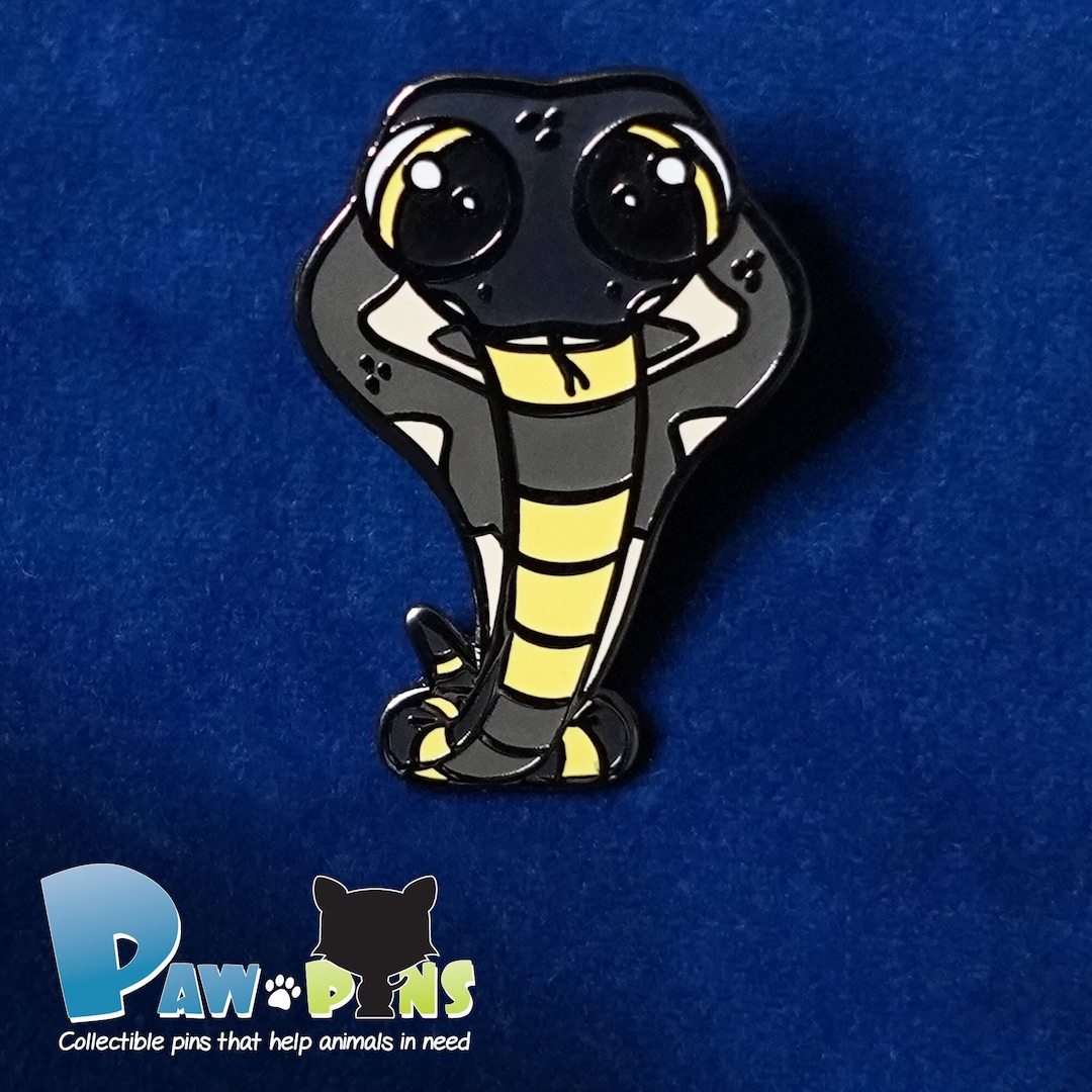 Cute King Cobra Enamel Pin, King Cobra Pin Gift, Cute Snake Enamel Pin ...