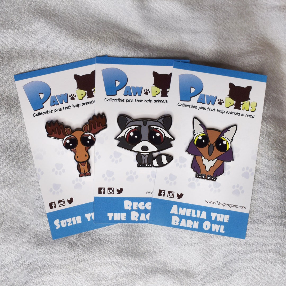 Cute Enamel Pin Set, Enamel Pin Gift Set, Hard Enamel Animal Pins ...