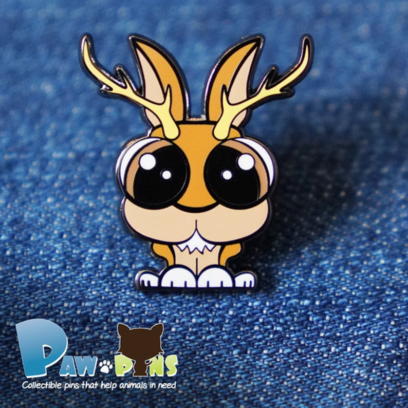 Cute Jackalope Enamel Pin Jackalope Pin Gift Hard Enamel - Etsy