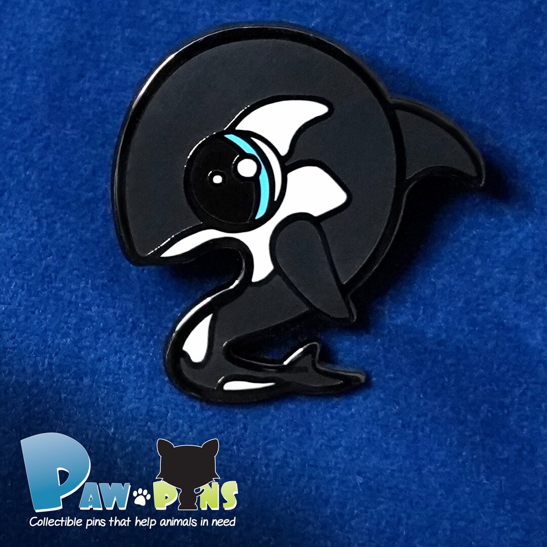 Cute Orca Enamel Pin, Orca Pin Gift, Cute Killer Whale Enamel, Pin Hard ...