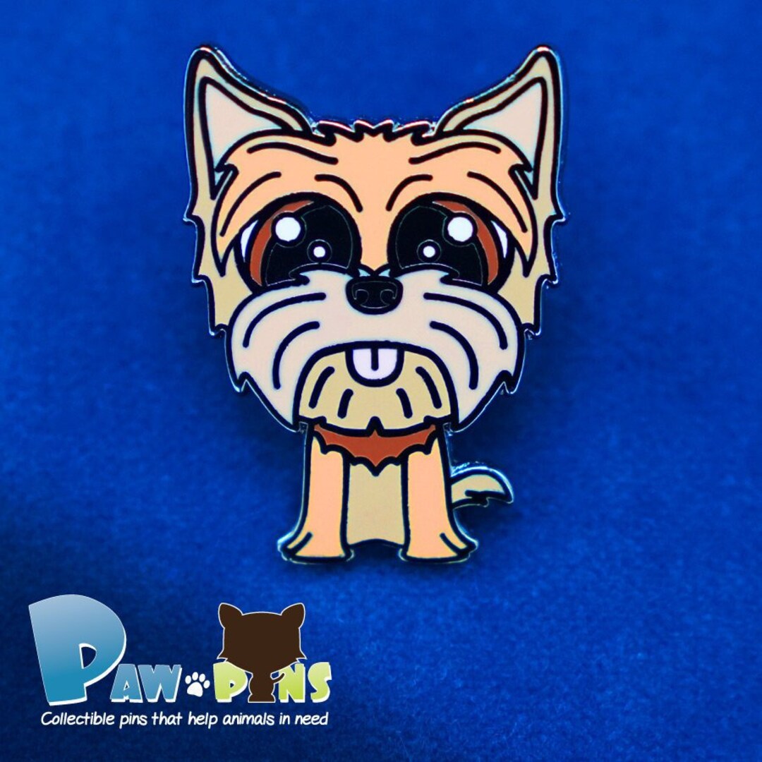 Cute Yorkie Enamel Pin, Yorkie Pin Gift, Hard Enamel Animal Pin, Animal ...