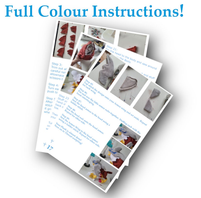 Digital PDF Haslemon Digimon Gryphon Animal Sewing Pattern and - Etsy