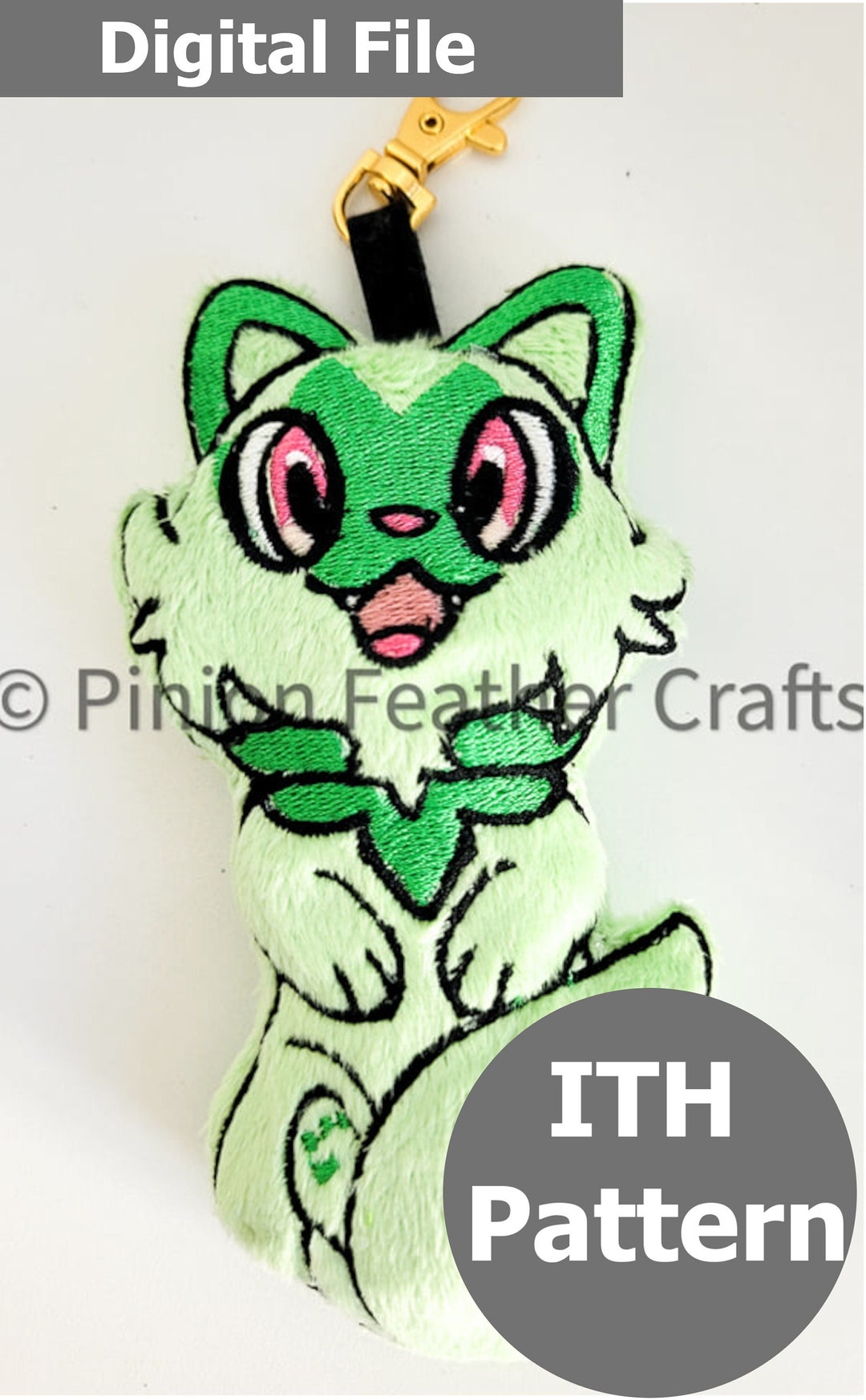 Sprigatito ITH Embroidery File - Etsy