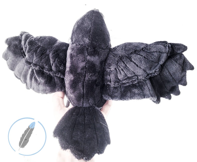 Raven Bird Plush Sewing and Embroidery Pattern - Etsy