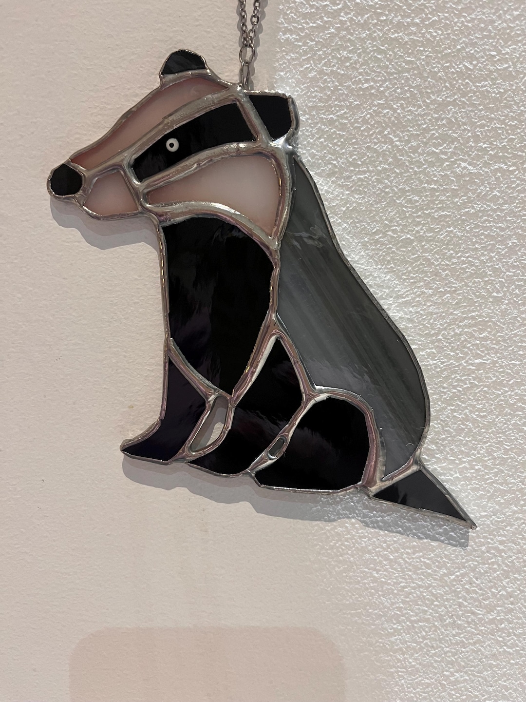Badger Stained Glass Window Hanging Ornament. - Etsy