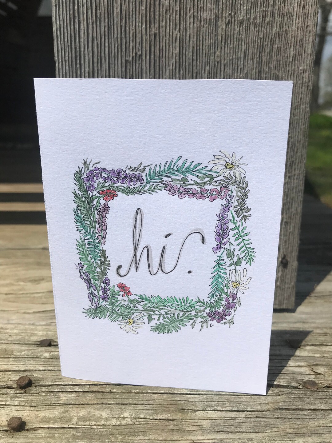 Hi Greeting Card - Pack of 5 (variety Optional) - Etsy