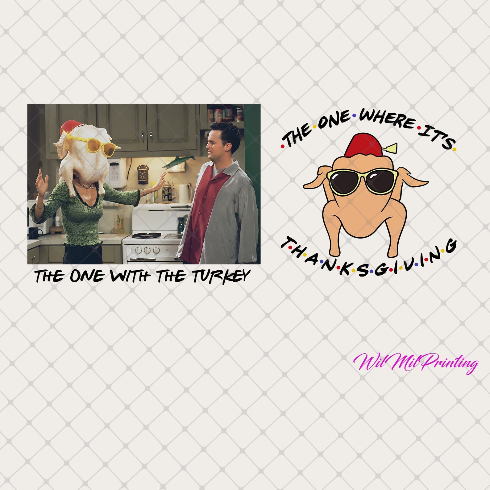 The One With the Turkey Png, the One Where It's Thanksgiving Png ...