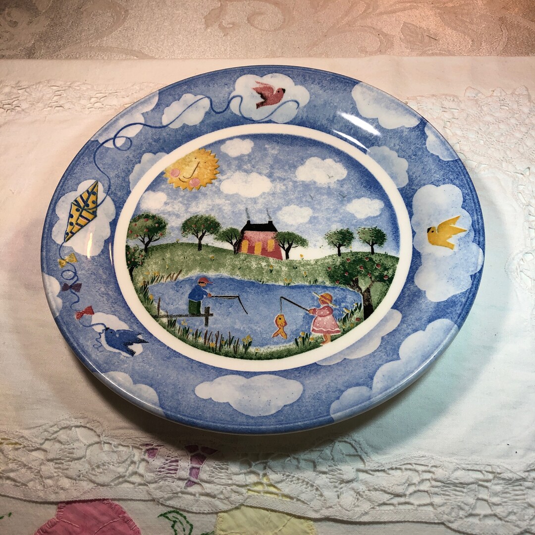Serving Plate by Nikko Remember When, Deb Mores Artist, Folk Art Design ...