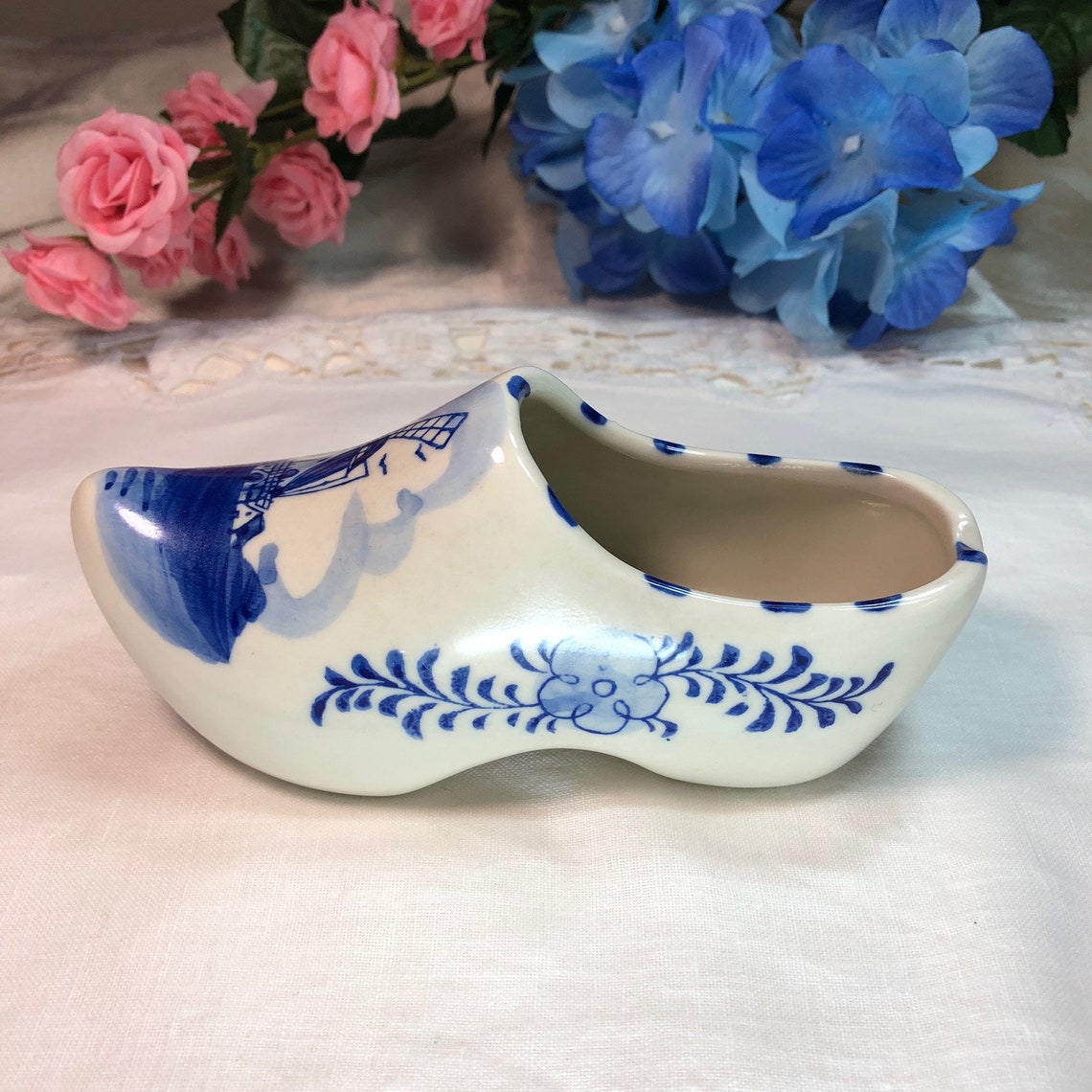 Dutch Clog in Delft Blue, Knickknack, Porcelain Dutch Clog, Vintage ...