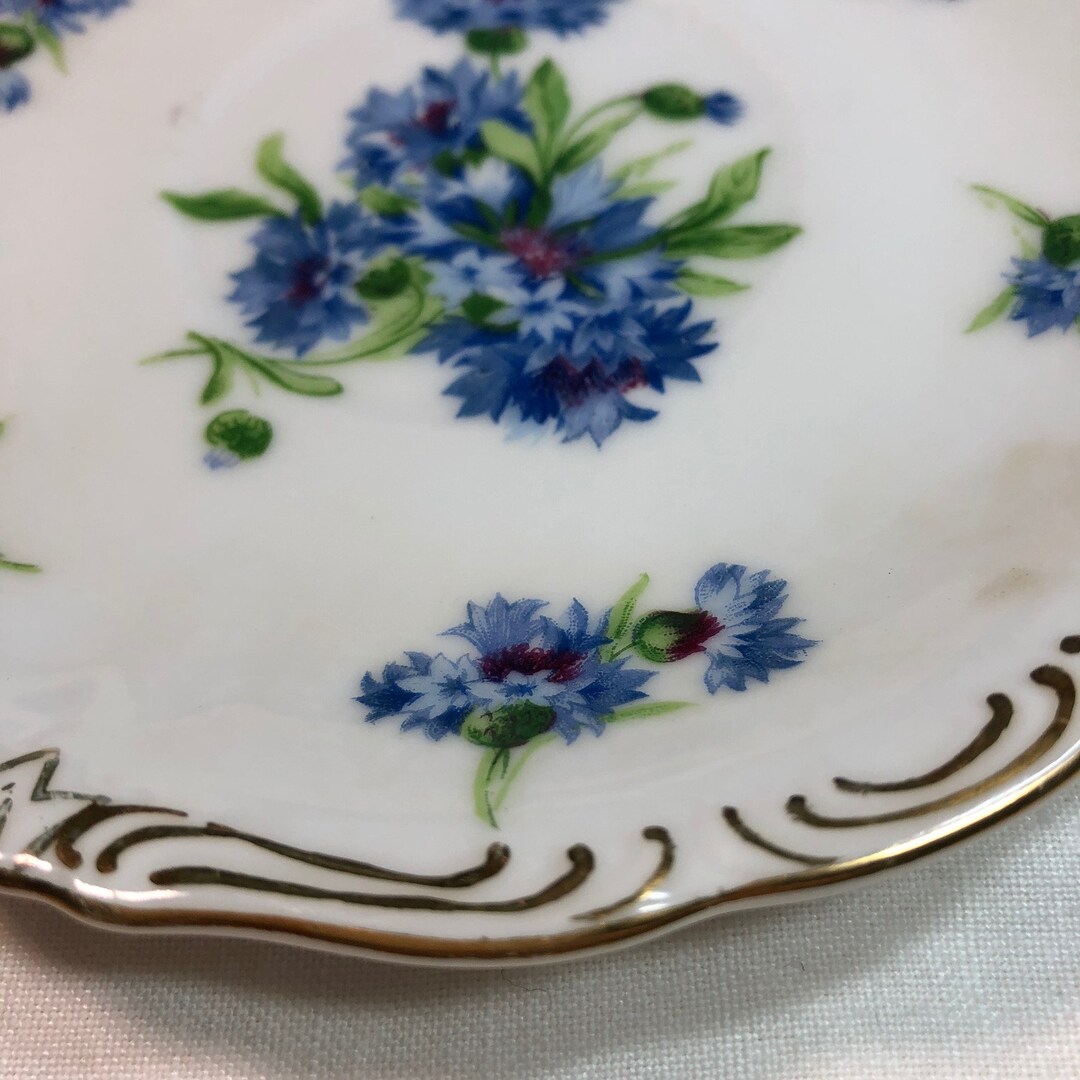 Orphan Saucer by Saji Fancy China From Japan in Blue Blossoms, Asian ...