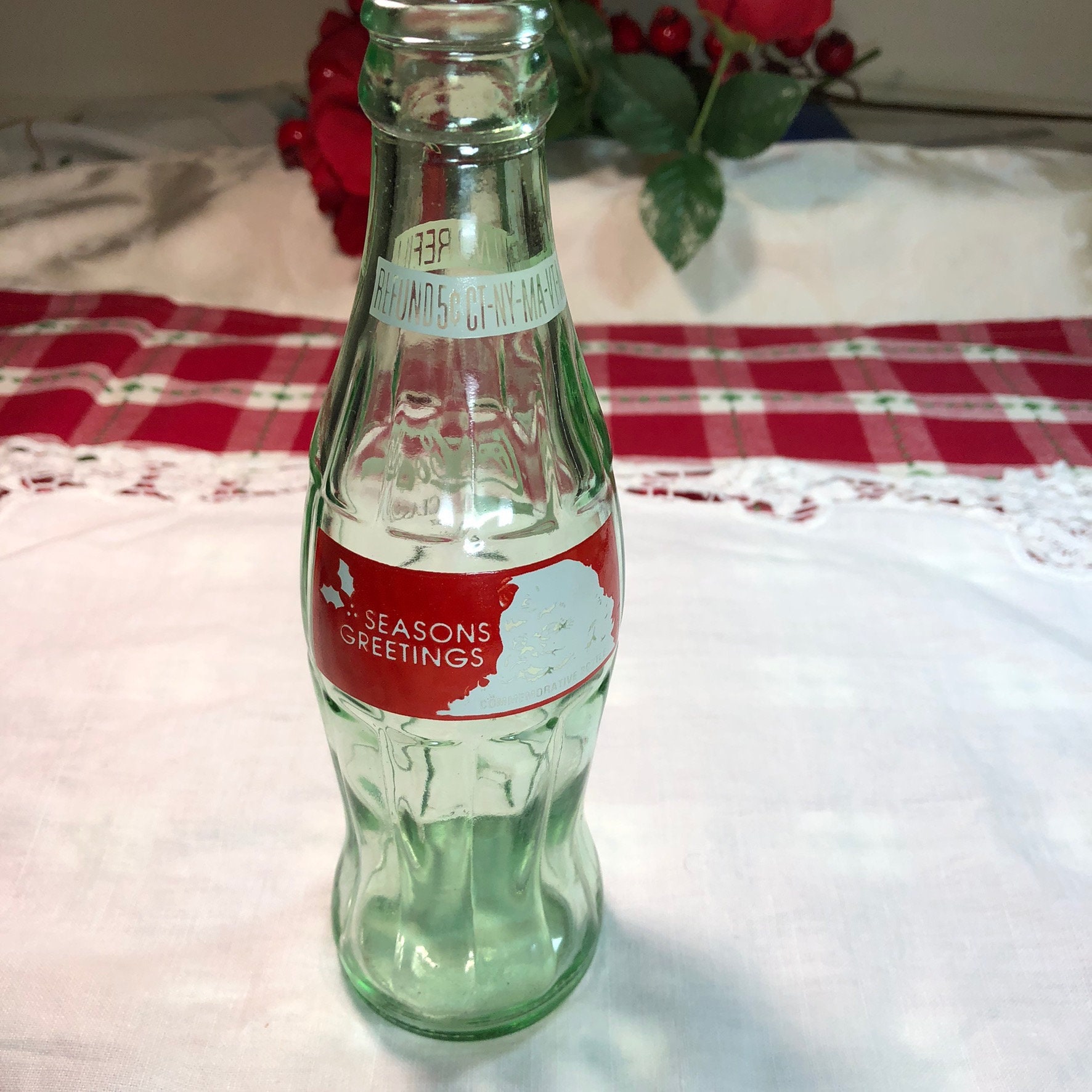 Coke Bottle Commemorative Edition Seasons Greetings Classic | Etsy
