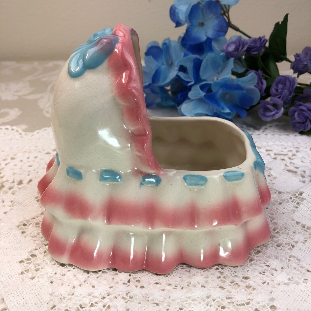 Planter by Napco in Bassinet Design, Nursery Decor, Baby Shower ...