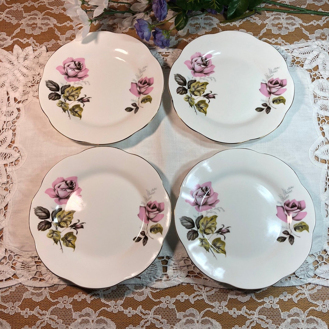 Elizabethan Fine Bone China, Set of 4 Bread and Butter Plates ...