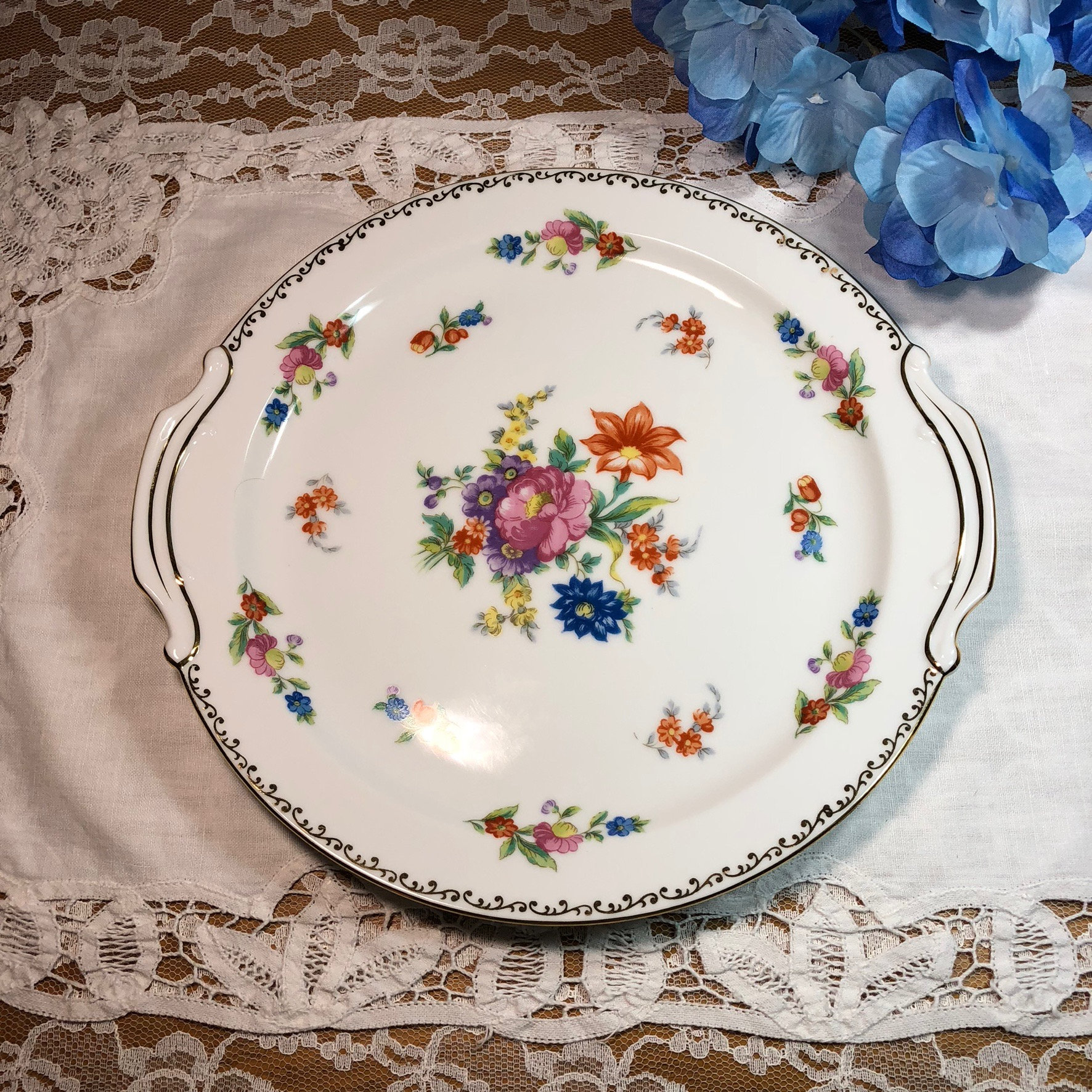 Serving Platter by Noritake China in the Dresdlina Design, Hand Painted ...