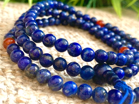 Blue Goldstone Japa Mala Meditation Natural Chakra - Etsy