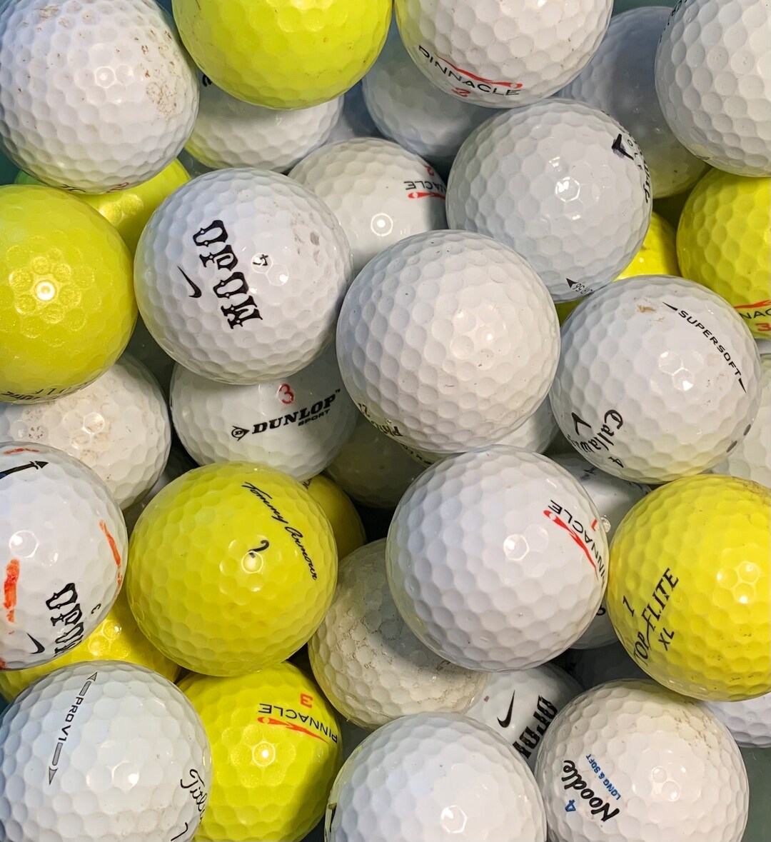10 Random Reclaimed CRAFT PROJECT-SUITABLE Golf Balls - Etsy